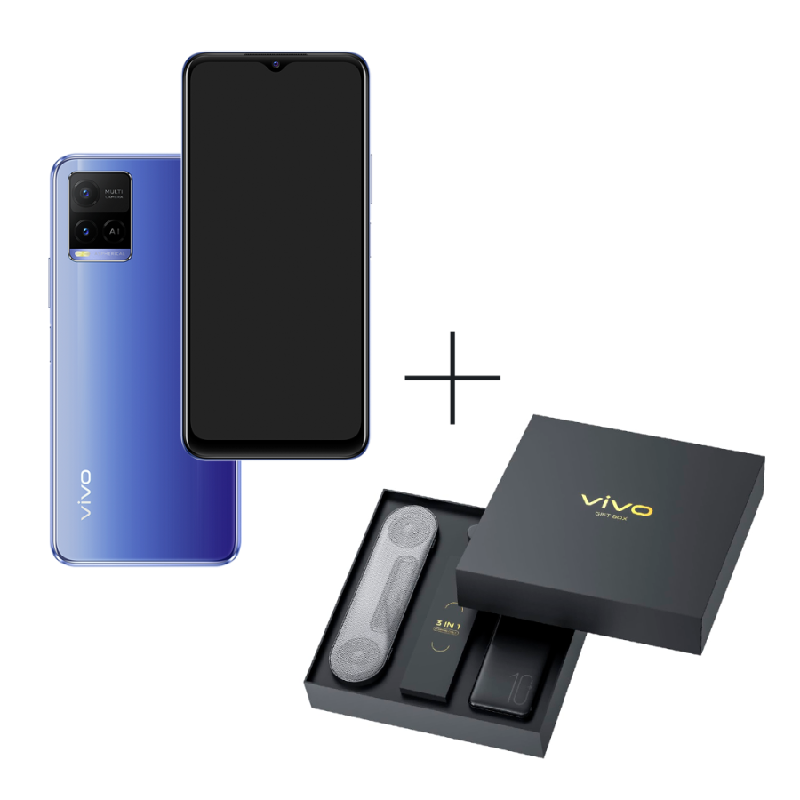 Смартфон Vivo Y21 4/64Gb Metallic blue + Vivo Gift Box Big Black ...